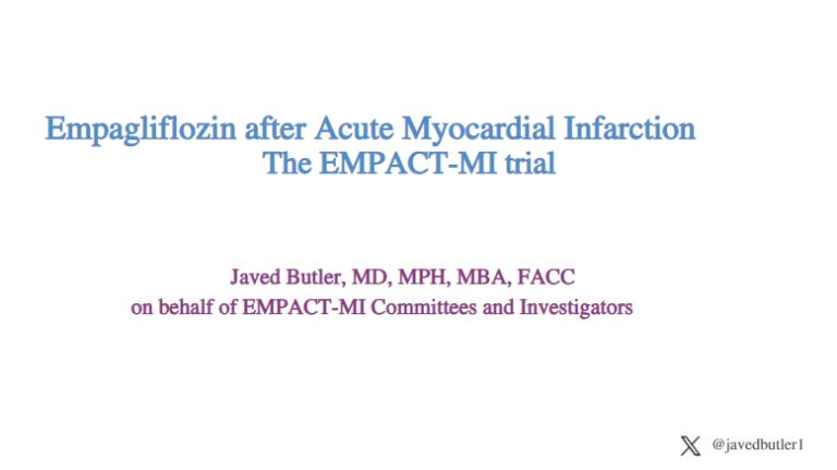 Presentation | Empagliflozin after Acute Myocardial Infarction The ...